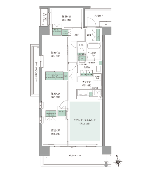 プラン│【公式】ハナコ フォーユー プロジェクト│「花小金井駅」駅徒歩4分・3LDK中心・全162邸の新築分譲マンション。